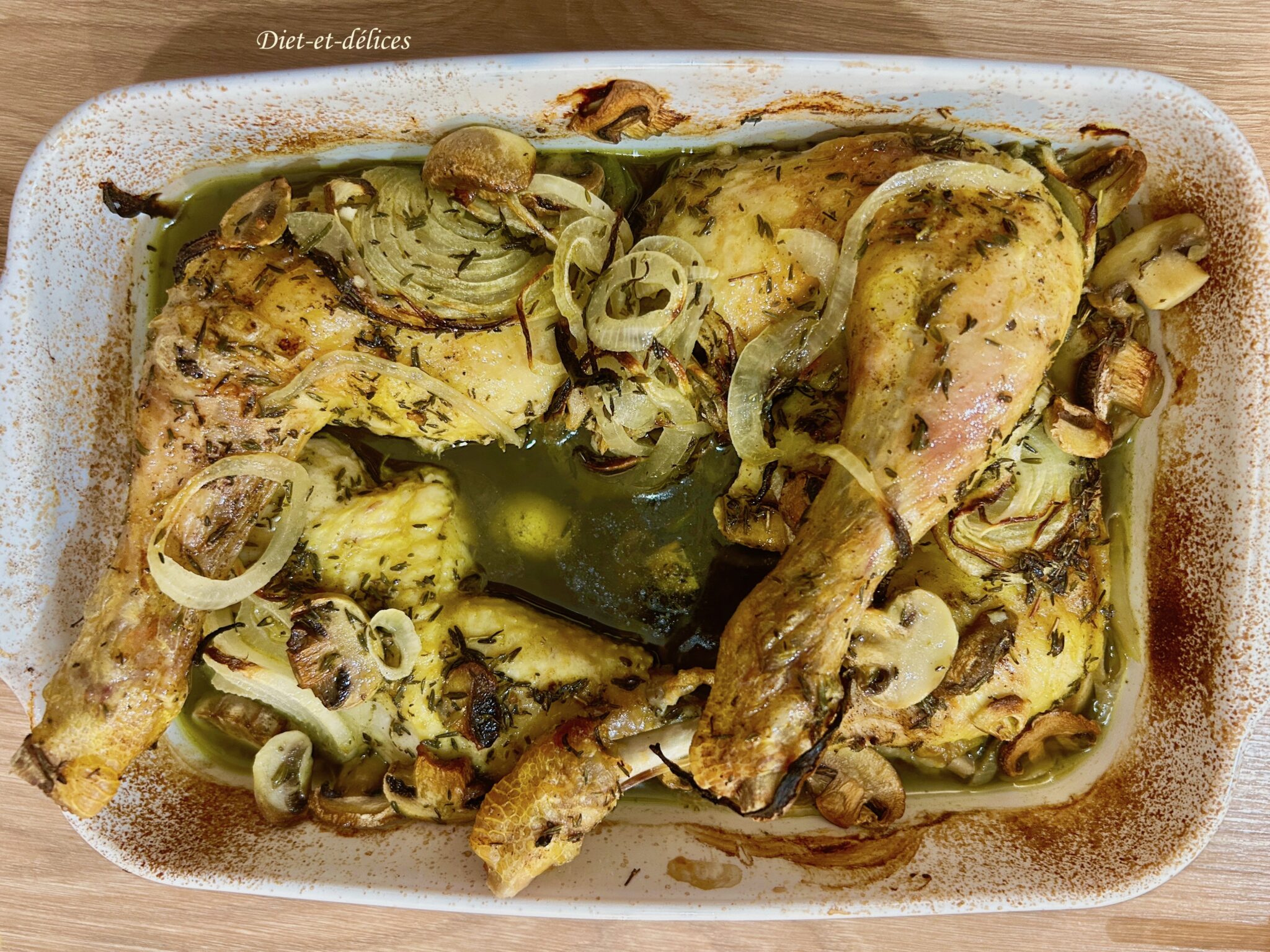 Cuisses de poulet marinées, cuisson au four : Diet & Délices - Recettes ...
